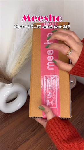 ✨Unboxwith_Mee✨ on Instagram: "Comment for link ✨ Digital 3D LED Clock from Meesho | Just ₹359 ⏰💡 Found this Digital 3D LED Wall/Table Clock on Meesho for just ₹359 and it looks super modern ✨⏰ Perfect for bedrooms, study rooms, offices, and aesthetic room décor 💡 Clear display, minimal design, and totally worth the price! [digital 3d led clock, led wall clock, digital clock meesho, room decor clock, modern led clock india, meesho decor haul, budget room decor india, aesthetic clock, affordabl