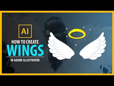 How to Create ANGEL WINGS in Adobe Illustrator - Vector Tutorial