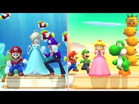 Mario Party: The Top 100 vs Mario Party 10 - All Minigames Comparison (3DS vs Wii U)