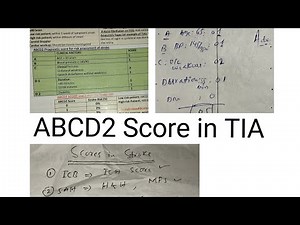 Score in stroke video 3 ABCD2 Score in TIA (Transient ischemic attack )