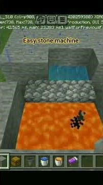 Never Mine Stone Again! Simple Stone Machine Tutorial#minecraft #starterhome #gaming #minecraft