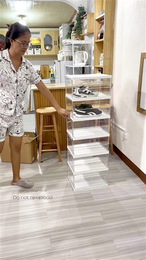 Foldable acrylic shoe box #shoebox #acrylic #transparent #shoeorganizer #fyp #shoebox | Nanay Ella and Val