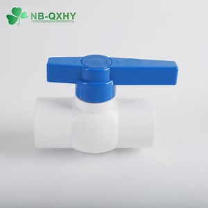 [Hot Item] Full Size PVC Socket Compact Round Ball Valve Plastic Valve with ASTM Standard