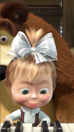 How to become the great pianist? 🎼🎹 #TheGrandPianoLesson #MashaAndTheBear #Shorts #cartoonforkids