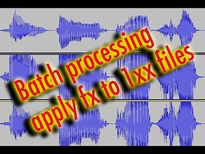 Audacity Batch processing / macro, Apply same effect to Hundreds files