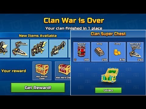 Clan Super Chest Open & Clan War Rewards - Pixel Gun 3D