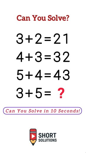 Can You Solve This In 10 Seconds? Today's Math Challenge