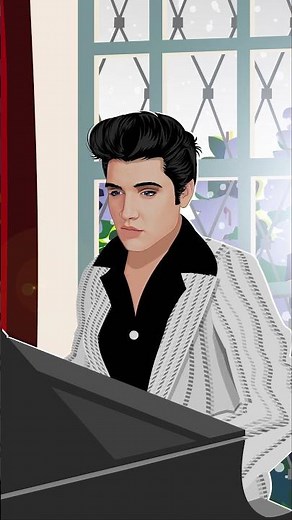 Elvis Presley: I'll Be Home For Christmas Animation #elvispresley #merrychristmas #rockabilly