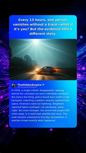 Every 13 hours, one person vanishes without a trace—what if it’s you? But the evidence told a differ