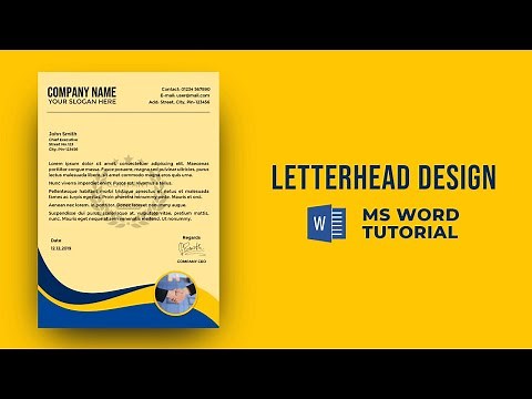 Business Letterhead Design Tutorial | Microsoft Word Letterhead Design Format | Letterhead Pad