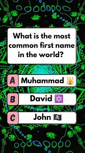 🌍 Most Common First Name in the World! #brainteaser #Puzzle #quiz #fun | Think Fast