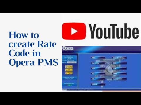 Opera PMS - How to create rate code Tutorial