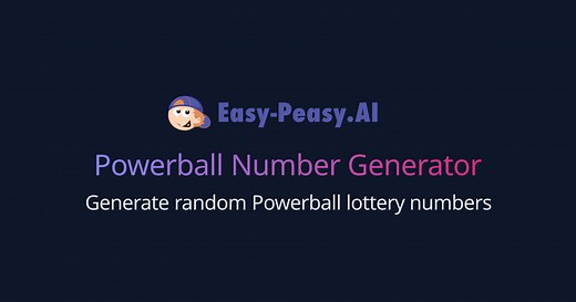 Free AI Powerball Number Generator | Easy-Peasy.AI
