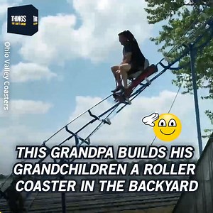 61K views · 603 reactions | Who can say that the grandpa has a roller coaster in his backyard..  youtube.com/OhioValleyCoasters | Things You Don't Know | Facebook