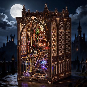 Magic Book Nook Shelf Insert With LED Light, Fantasy Wizard Miniature Dollhouse, DIY Bookcase Decor, Book Lover Gift - Etsy UK