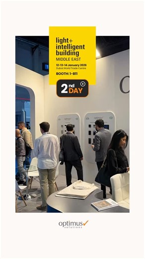 Optimus Solutions on Instagram: "Another great day at Light and Intelligent Building Middle East 2026. We had inspiring meetings with professionals from across Europe, the Middle East, and Asia who share our passion for smart building technology. Thank you to everyone who visited and shared valuable insights. 📍 Dubai World Trade Centre · Stand 1-B11 🗓️ 12–14 January 2026 | Dubai, UAE #SmartBuildings #KNX #WirelessSolutions"