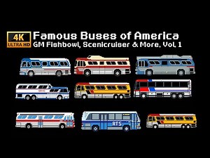 Famous Buses of America GM Fishbowl, Scenicruiser & More. Part 1 | 8-Bit Journey