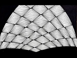 Geometric Zentangle Pattern – Calm and Easy Line Drawing