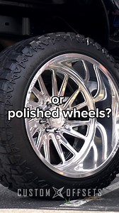 The finish is the easy part.... Finding your favorite from so many options is the hard part🤔 Find yours at www.customoffsets.com #customoffsets #liftedlifestyle #liftedtrucks #blackwheels #polishedwheels #forged | Custom Offsets