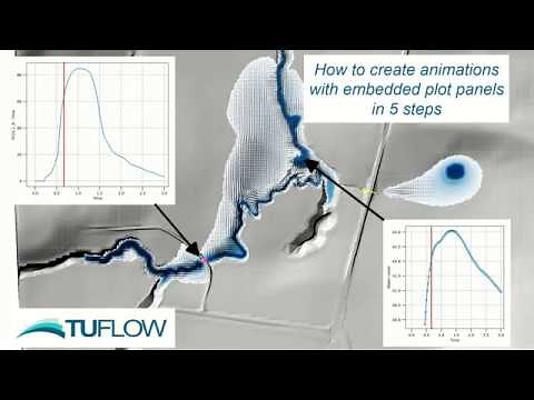 Creating aminations with embedded dynamic plot windows using the QGIS TUFLOW Plugin