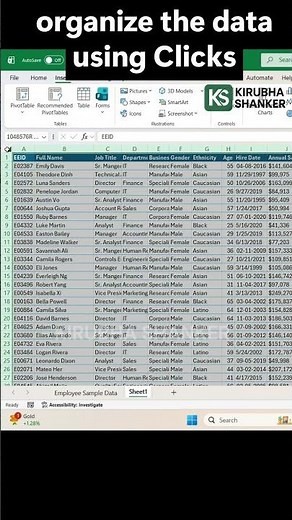Organize Data in Excel with Simple Mouse Clicks | Excel Tutorial in Tamil for Beginners