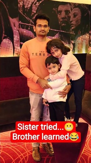 Little Brother Watching Sister Like a Tutorial and tried it successfully 😂#shorts #funnyshorts #game