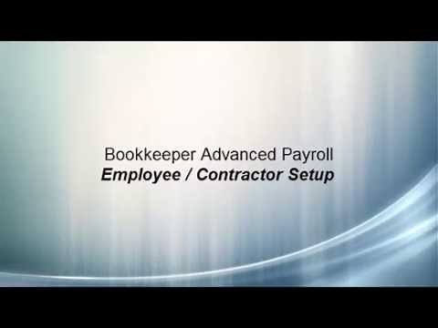 Bookkeeper Advanced Payroll Employee Setup
