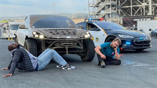 We raced the off road Tesla! Holley High Voltage was insane!