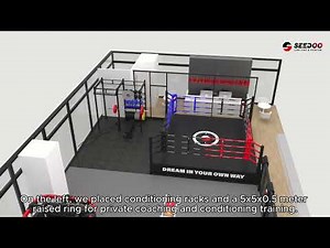 180m² office building converted into a boxing gym