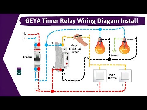 Wiring Install GEYA Timer Relay GRT8-LS For Staircase Light Switch I Save Energy I DIY Electrical