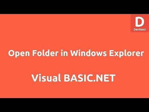 Open Folder in Windows Explorer using VB.Net