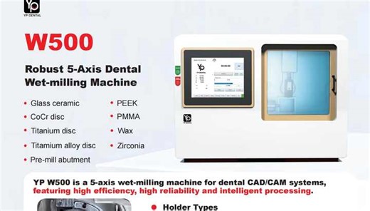 Cutting Machine 5 Axis Dental CAD CAM Wet and Dry Milling Machine ultra Powerful Spindle for Dental Laboratory