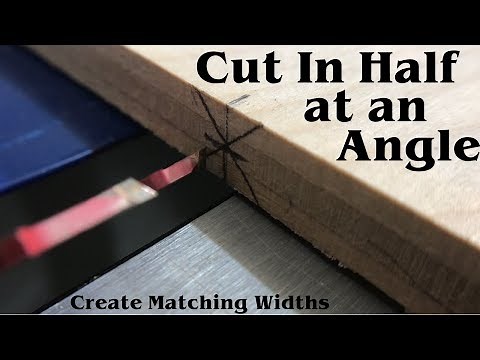 How to Cut in Half at an Angle - Create Matching Widths - Woodworking Education