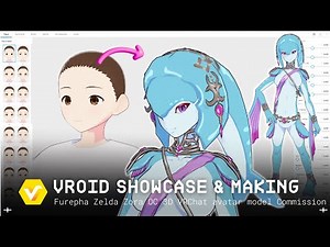 ☆Furepha☆ Zelda BOTW Zora OC VRChat Avatar | VRoid 3D Model Making【#VRoid Studio Speedsculpt】