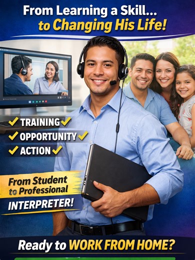 From learning a skill… to changing his life. Darwin started with our OPI–VRI Consecutive Training Online Course and today he’s working as a professional interpreter, earning online and supporting his family. This isn’t luck. It’s training opportunity action. If you’re ready to stop searching and start working remotely, this is your moment. Comment INTERPRETER or send us a message to learn how to begin. #WorkOnline #RemoteJob #onlinejobs #onlinejobsworkfromhome #interpreter #OnlineCareer #EarnFro