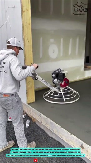 Power Trowel Tool: Smooth Concrete Surface Finishing Process