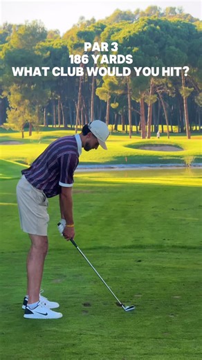 186 yards over water… choose wisely 💦 - - - #golfcontent #golfreels #par3 #golfclubselection #golf | Owen Meeds