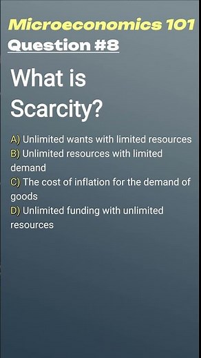 What is scarcity? 🧐 Microeconomics Quiz