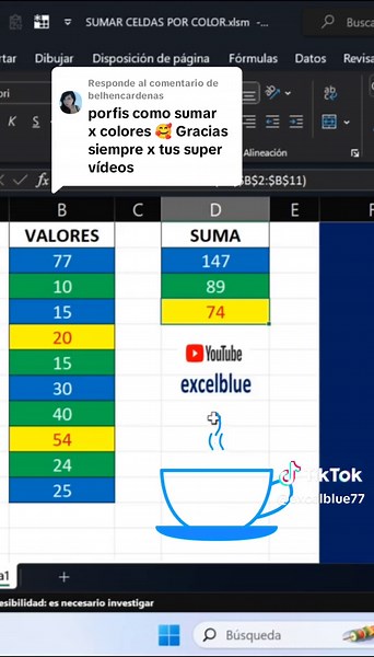 Suma Celdas por Color en Excel: Macro Paso a Paso