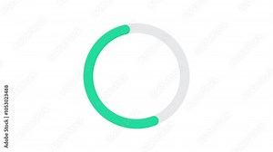 Circle loading icon animation. Circle loading bar icon, circle loading system transparent background 4K Stock Video