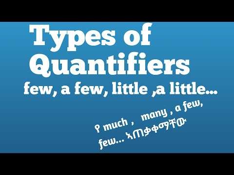 Types of Quantifiers/many,much,few,afew....#englishwithgidey