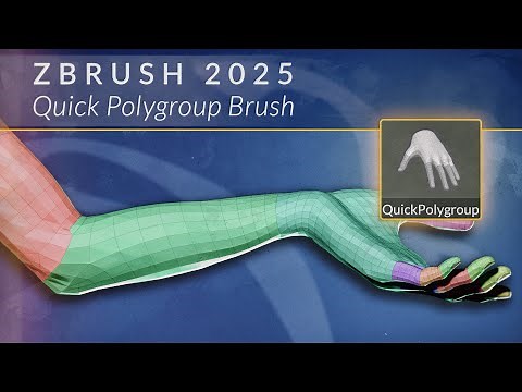ZBrush 2025 Quick Polygroup Brush: Fast Polygroups + Advanced Techniques!