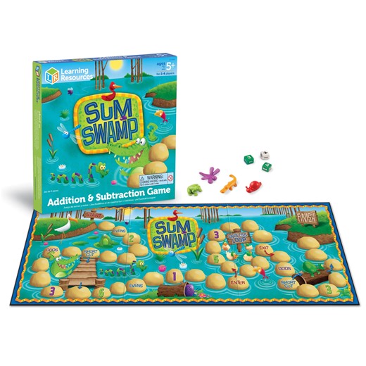 Learning Resources Sum Swamp Game Addition & Subtraction Board Game Math for Toddlers, Ages 5