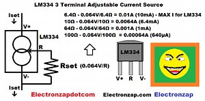 Brief LM334 Three Terminal Adjustable Constant Current Source - Electronzap
