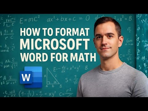 How to Format Microsoft Word for Math and Physics Homework - How to set Up Word for Typing Mathprint