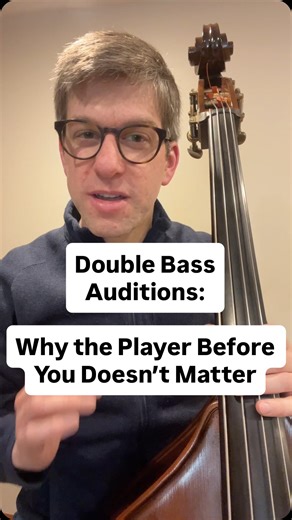 Darren Sacks on Instagram: "“Double bass judges will forgive missed notes. They won’t forgive a lack of musical character.” That sentence came from my Boston Symphony Orchestra mentor, Jim Orleans, and it fundamentally changed how I understand auditions. I saw it firsthand in a Boston Lyric Opera audition. The bassist before me had a bigger sound, a more expensive setup, and looked unstoppable. I assumed I was out. I made the sublist. He didn’t. Auditions are not perfection tests. Judges are lis