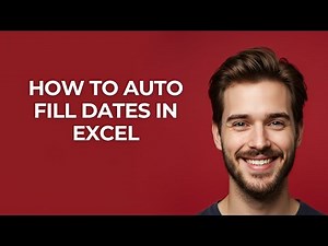 How To Auto Fill Dates In Excel - GUIDE!