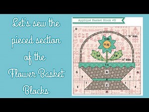 Let's sew the PIECED section of the Flower Basket QAL Block by Lori Holt #beeinmybonnet #freequilt