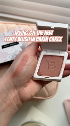 Trying on the new Fenty Powder Blush in Bakin Cakez!
