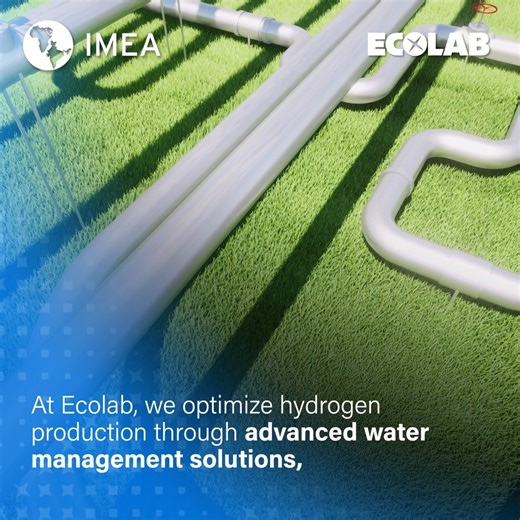 As hydrogen becomes critical in global energy transition, we're at the forefront of optimizing #WaterManagement for efficiency and #sustainability. Our commitment extends to smart water management to maximize electrolyzers performance and advanced automation technologies to ensure business across different industries can produce more with less while protecting vital resources. Join us in driving the future of #CleanEnergy. | Ecolab